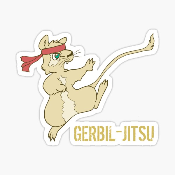 "Gerbil-Jitsu Gerbil " Sticker by hybridwing | Redbubble