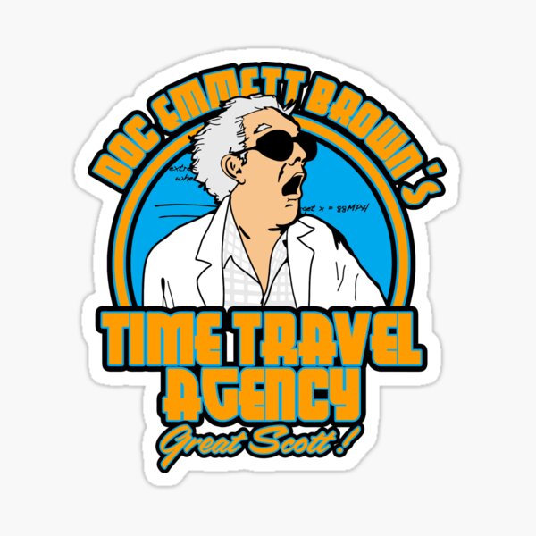 "Time travel agency" Sticker for Sale by edcarj82 | Redbubble