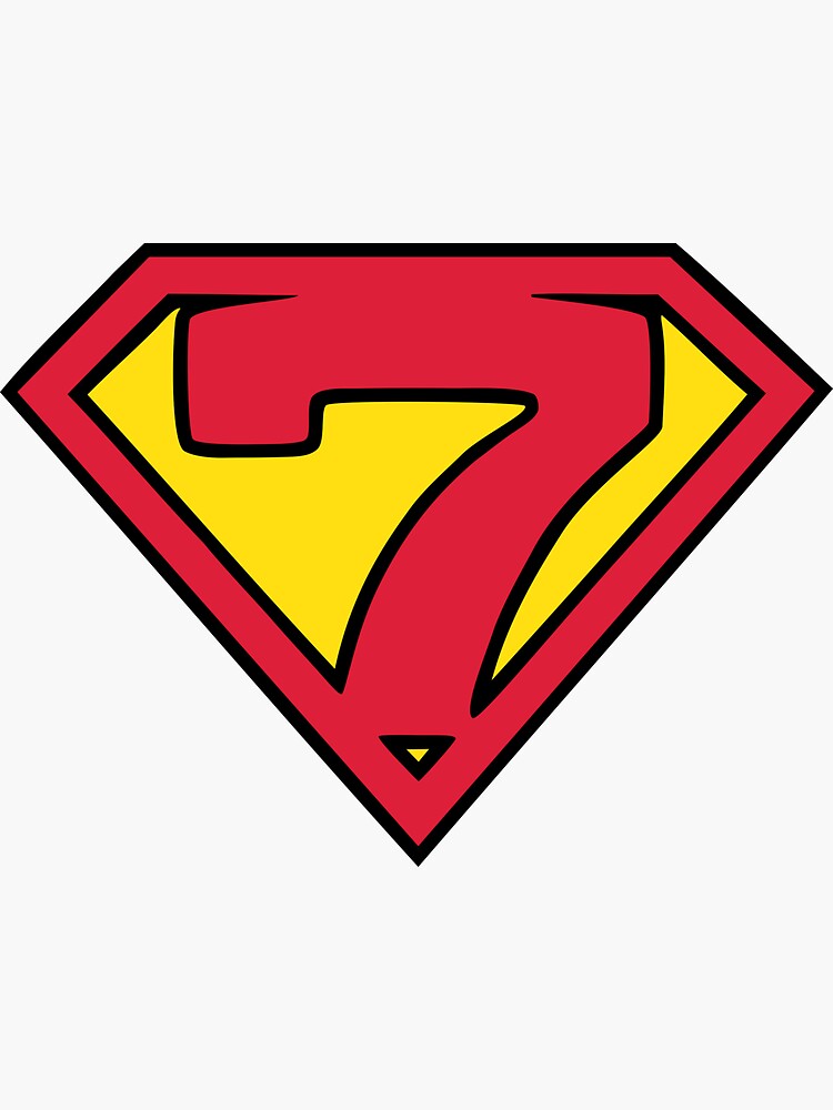 "Super Seven" Sticker by benobro | Redbubble