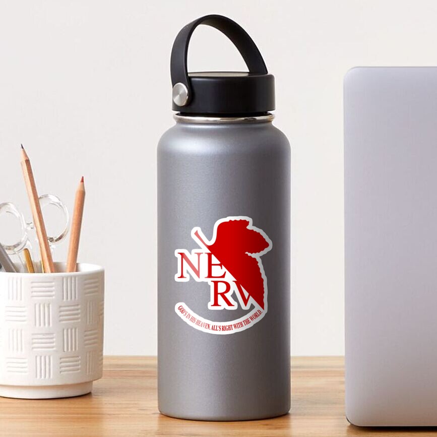 "NERV Red Logo" Sticker for Sale by Crazd22 | Redbubble