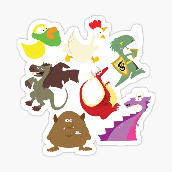 "munchkin monsters" Sticker for Sale by Thelma carias | Redbubble