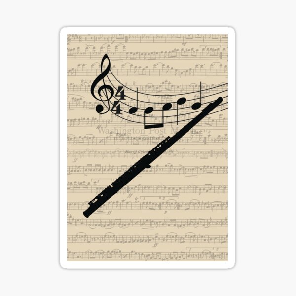 "Flute " Sticker for Sale by sophiaz | Redbubble