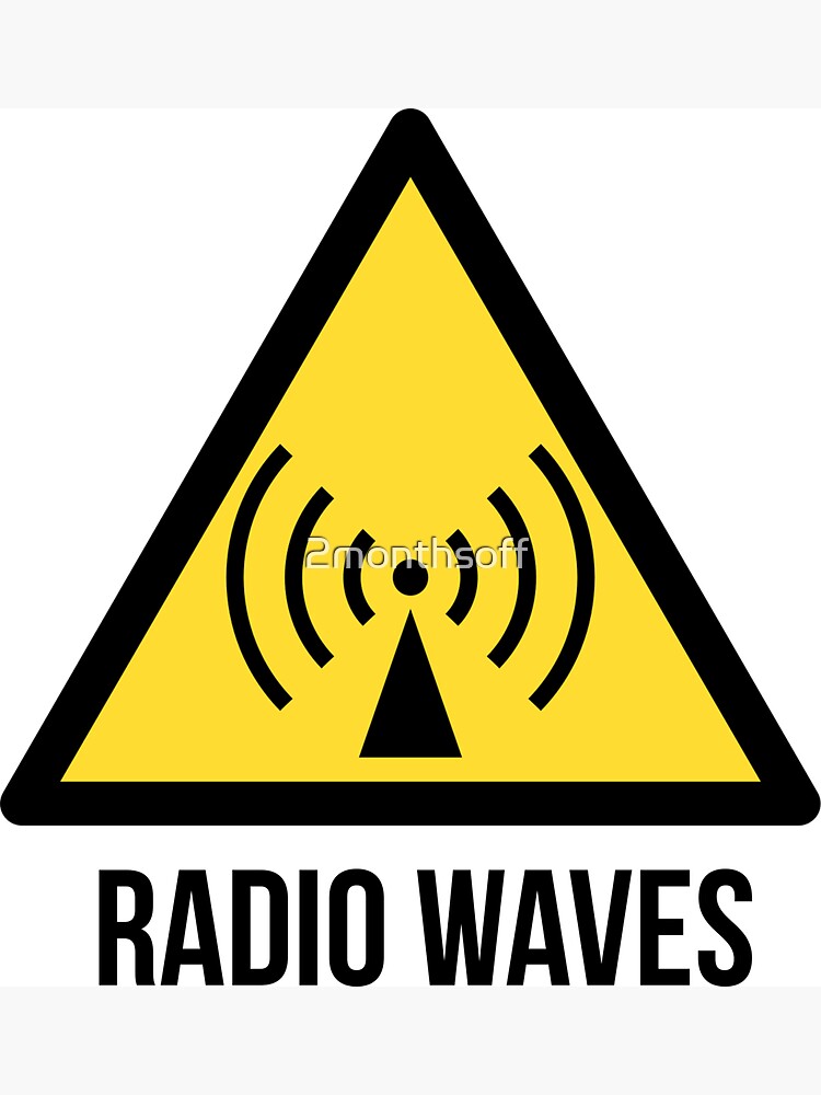 "Radio waves hazard sign. Danger. Caution symbol." Magnet by 2monthsoff ...