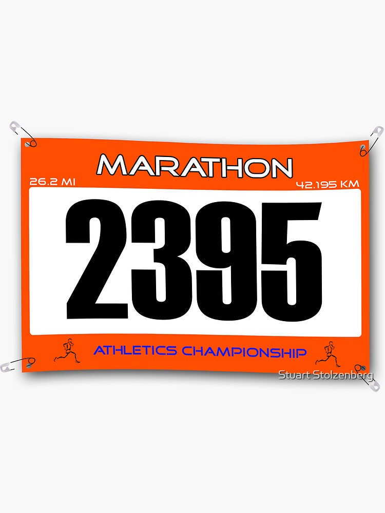 "Marathon Runner" Sticker for Sale by Stuart Stolzenberg | Redbubble