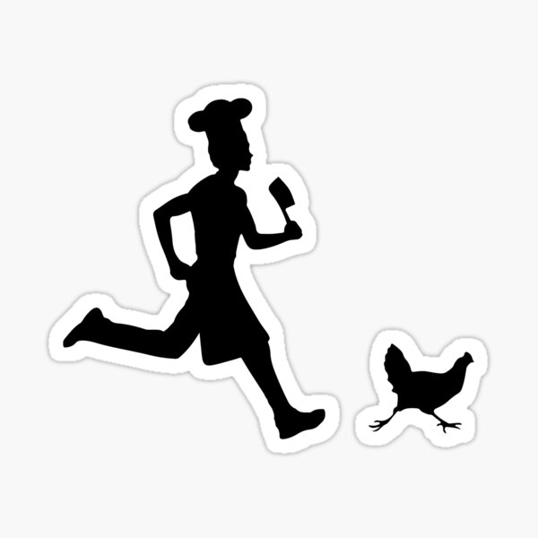 "Run, chicken run !" Sticker for Sale by masterchef-fr | Redbubble
