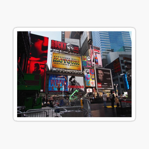 "New York Times Square Billboards" Sticker for Sale by Silvia N | Redbubble