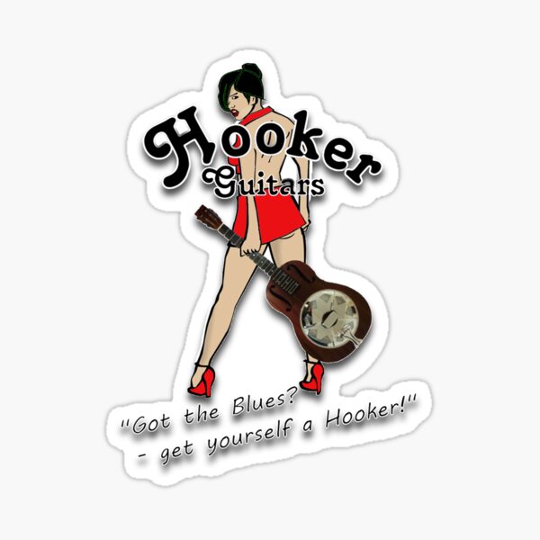 "Hooker Resonator Guitars girl" Sticker for Sale by neonblade | Redbubble