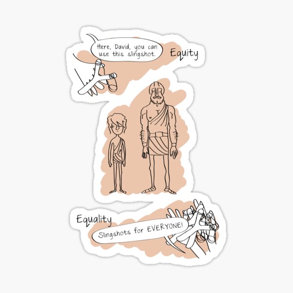 "Equity vs. Equality" Sticker for Sale by killermann | Redbubble