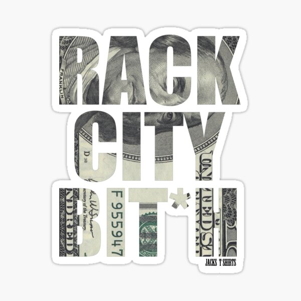 "Rack City" Sticker for Sale by jackthewebber | Redbubble