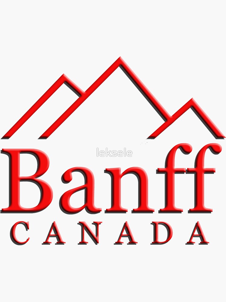 "Banff Alberta Canada Logo" Sticker for Sale by leksele | Redbubble