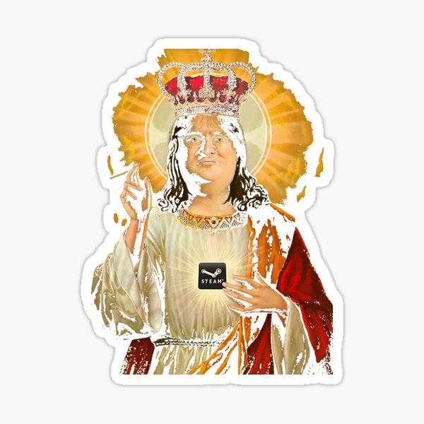 "Our Lord Gaben T-Shirt" Sticker for Sale by MasterCasual | Redbubble