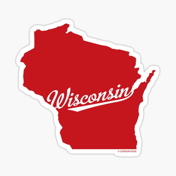 "Wisconsin" Sticker for Sale by gstrehlow2011 | Redbubble