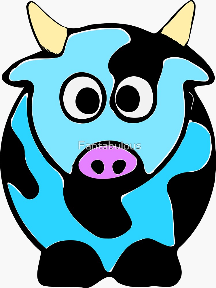 "ღ°㋡Cute Baby Blue Cow Clothing & Stickers㋡ღ°" Sticker for Sale by ...
