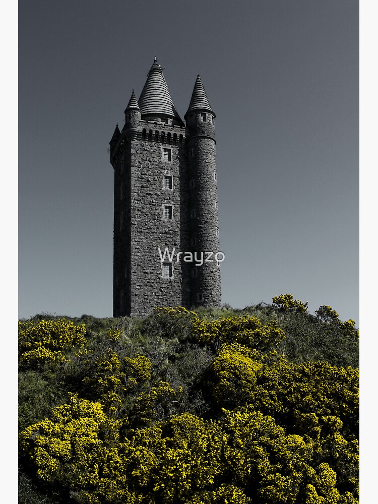"Scrabo Towering" Sticker by Wrayzo | Redbubble