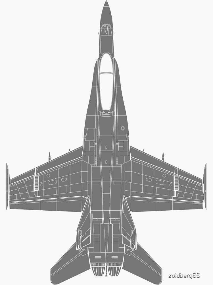 "McDonnell Douglas F-18 Hornet" Sticker for Sale by zoidberg69 | Redbubble
