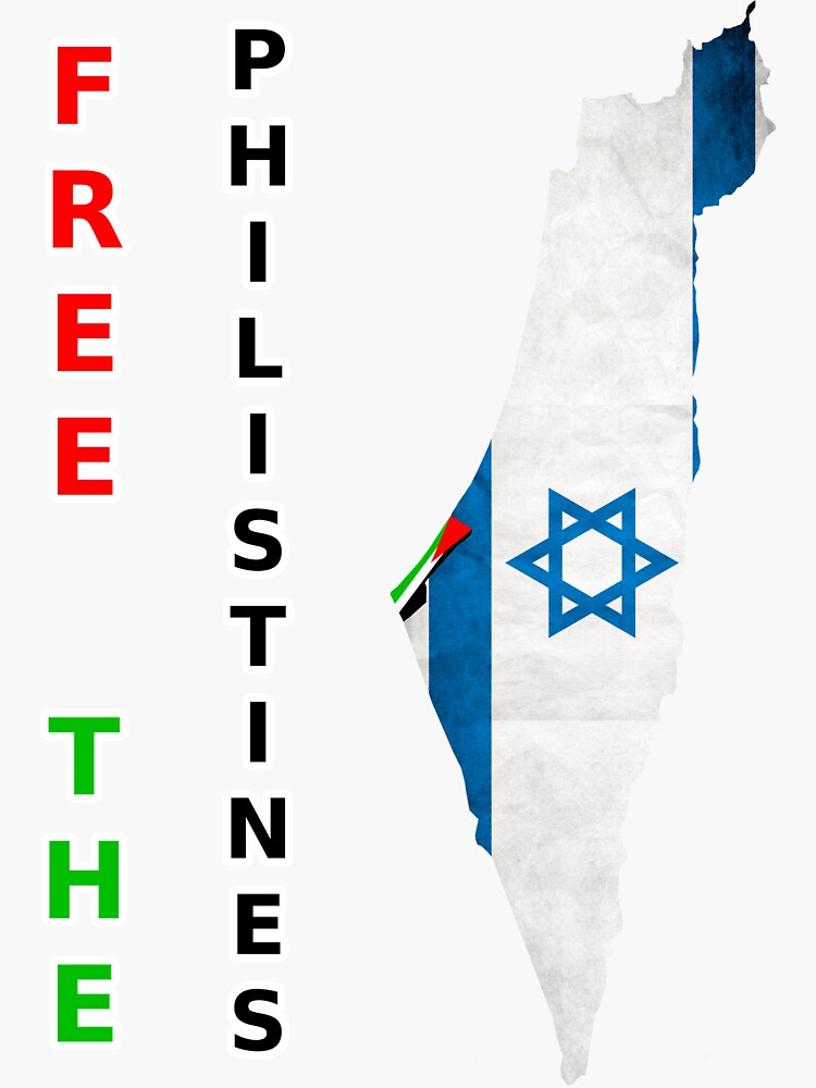 "Free the Philistines!" Sticker for Sale by thecriticalg | Redbubble