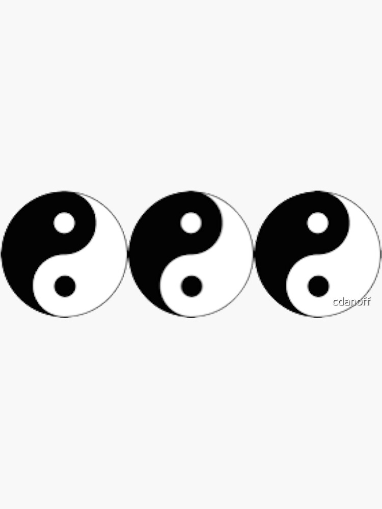 "Triple Yin Yang" Sticker for Sale by cdanoff | Redbubble