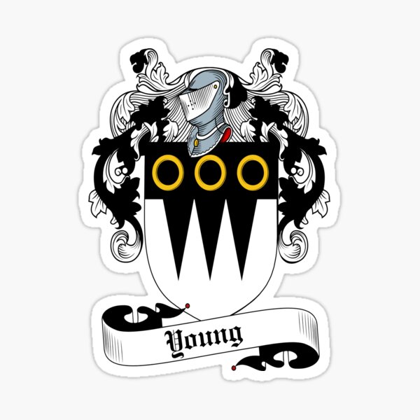 "Young " Sticker for Sale by HaroldHeraldry | Redbubble