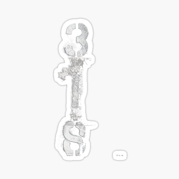 "3IS black and white" Sticker by jaytaylor | Redbubble