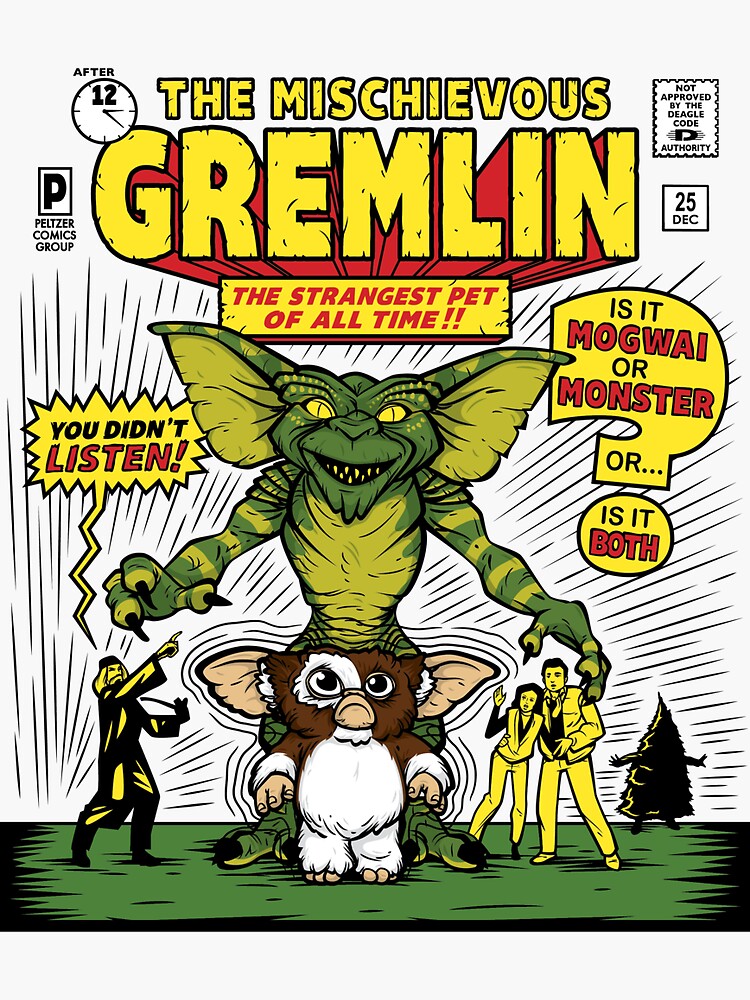 "The Mischievous Gremlin" Sticker for Sale by nikholmes | Redbubble