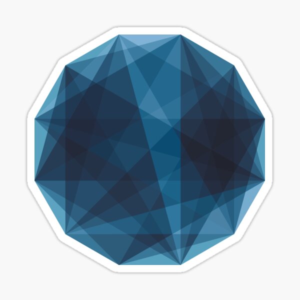 "Blue Dodecagon" Sticker for Sale by rubenwills | Redbubble