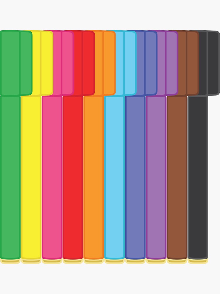 "Connector Pens" Sticker for Sale by Simon Greening | Redbubble