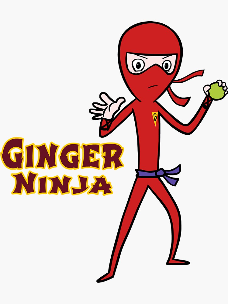 "Ginger Ninja" Sticker for Sale by brendanwatson | Redbubble