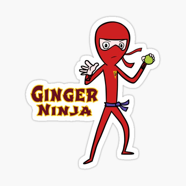 "Ginger Ninja" Sticker for Sale by brendanwatson | Redbubble