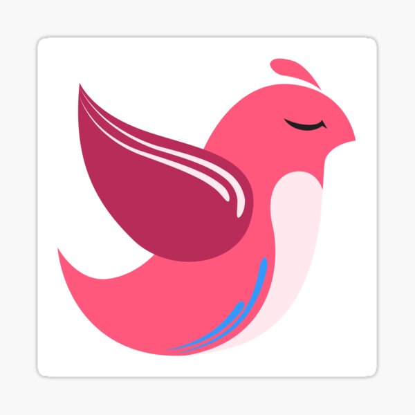 "Single cartoon bird flying" Sticker for Sale by berlinrob | Redbubble