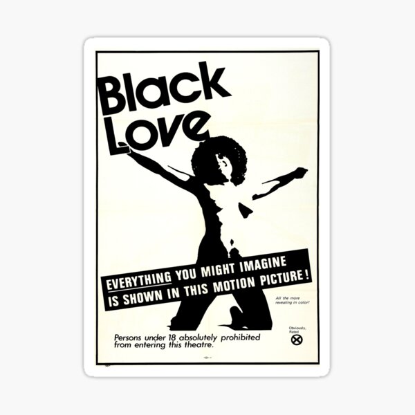 "BLACK LOVE" Sticker for Sale by Churlish1 | Redbubble