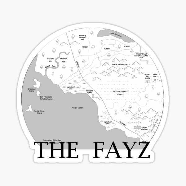 "The FAYZ Map" Sticker for Sale by pepsiandnutella | Redbubble