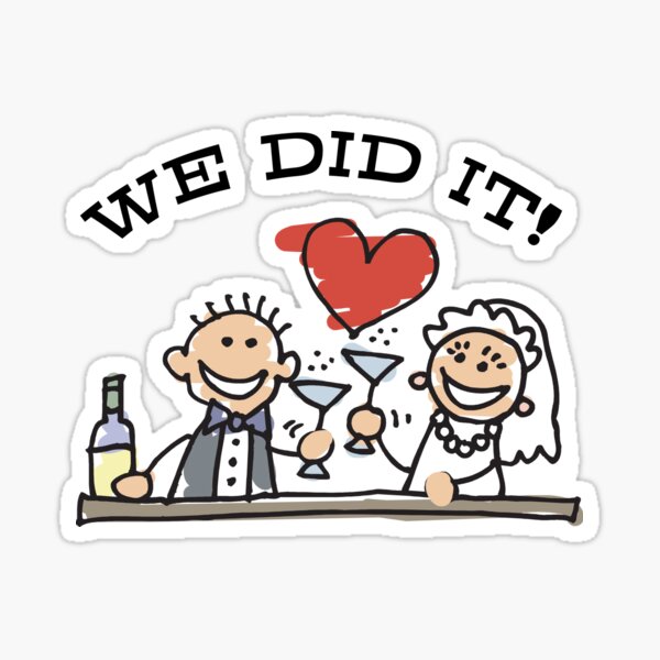 Just Married Stickers | Redbubble