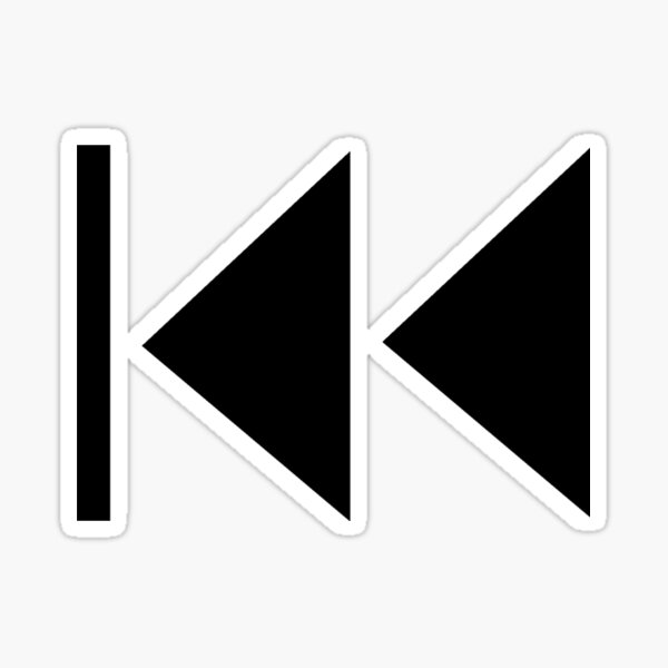 "Rewind Button" Sticker for Sale by sweetsixty | Redbubble
