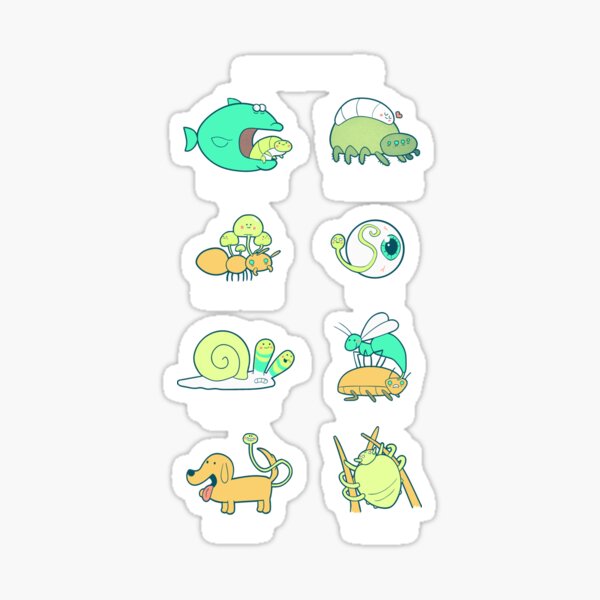"Know your parasites" Sticker by Queenmob | Redbubble