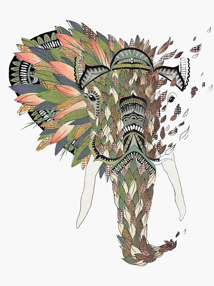"Asian Elephant" Sticker for Sale by haleyluden | Redbubble