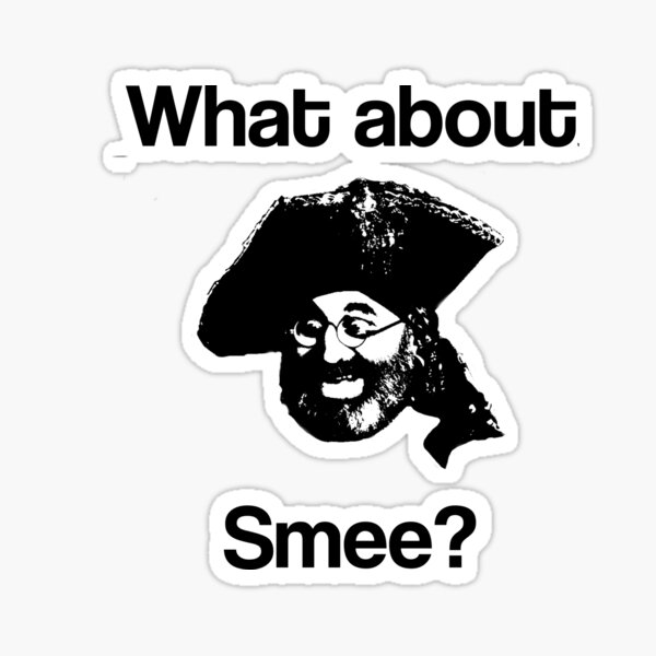 "What about Smee?!" Sticker for Sale by crtjer | Redbubble
