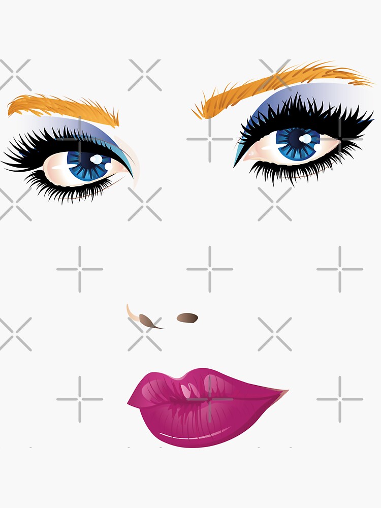 "Beauty woman face" Sticker by AnnArtshock | Redbubble