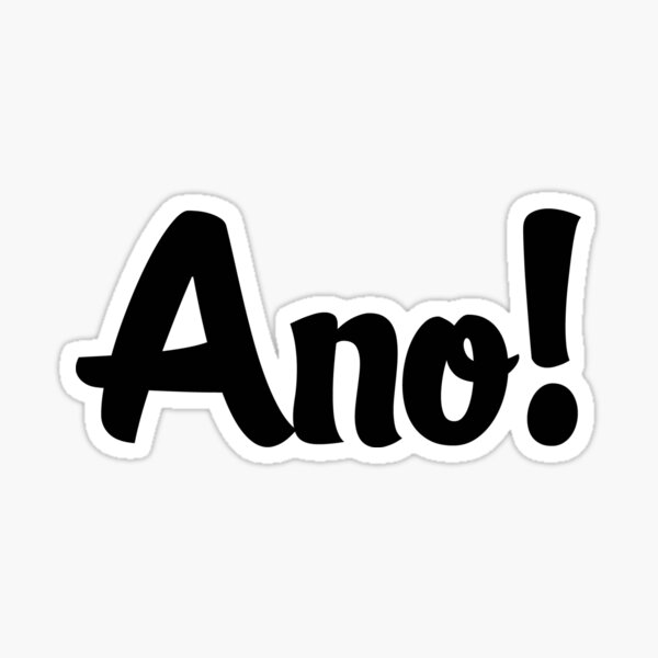 "Ano!" Sticker by kayve | Redbubble