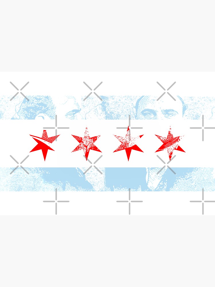 "Chicago Al Capone Flag" Sticker by frittata | Redbubble