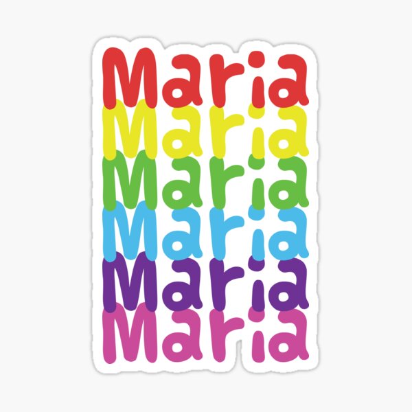"Maria" Sticker for Sale by hamsters | Redbubble
