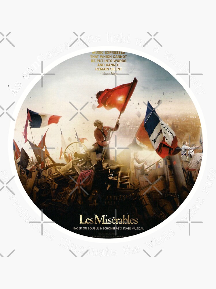 "Les Miserables movie picture/book quote T-Shirt" Sticker by ...