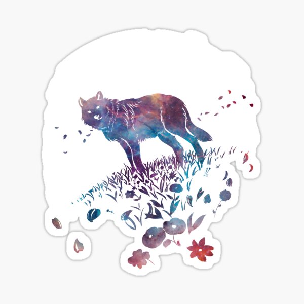 "Astral Wolf" Sticker for Sale by japu | Redbubble