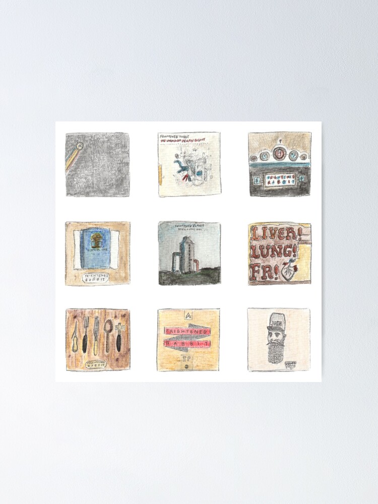 "Watercolour albums - Frightened Rabbit" Poster for Sale by Kris ...