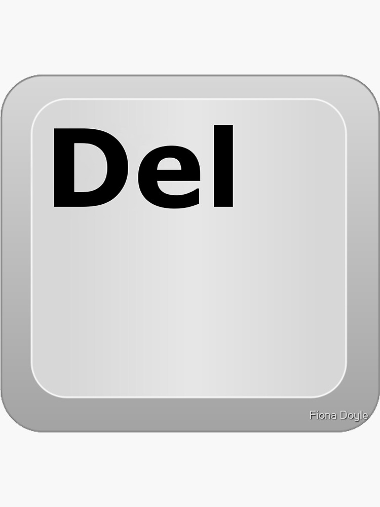 "Del key" Sticker by fionawb | Redbubble