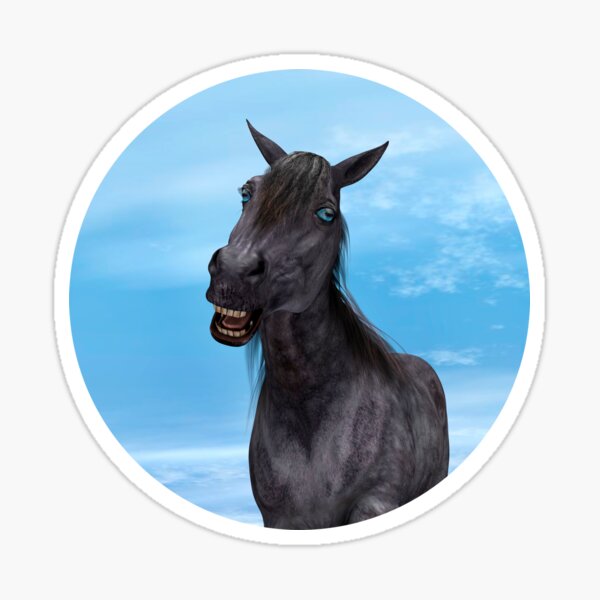 "Smiling Horse" Sticker for Sale by Vac1 | Redbubble