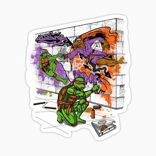"Cowabunga!" Sticker for Sale by eZkun | Redbubble