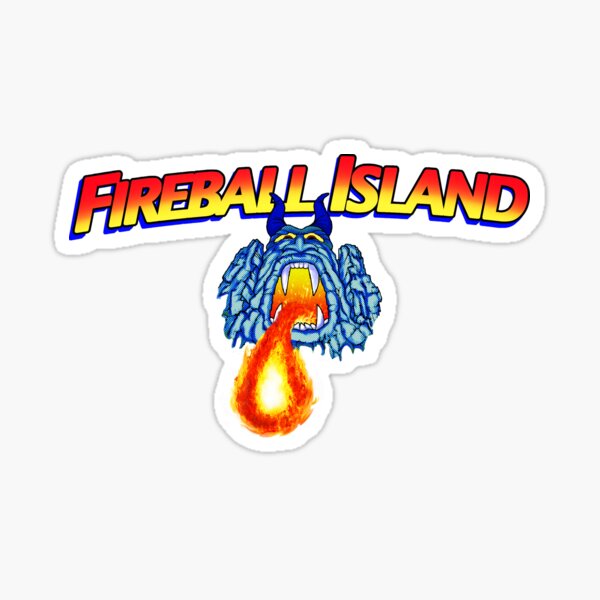 "fireball island 80's board game" Sticker for Sale by lofton | Redbubble