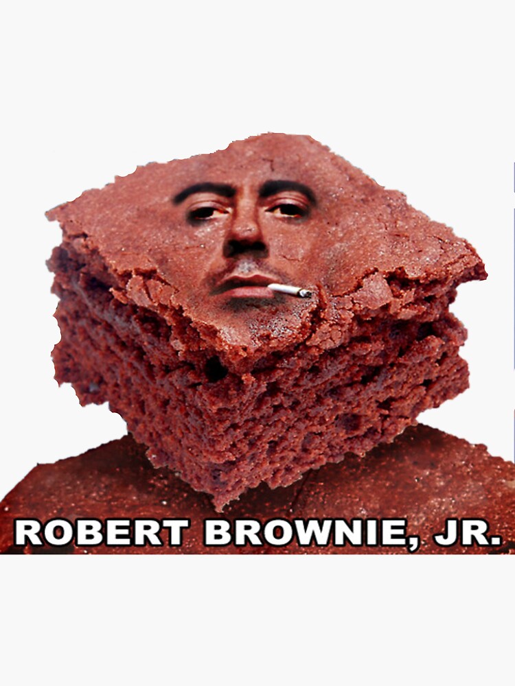 "Robert Brownie Jr." Sticker by blakethewizz | Redbubble