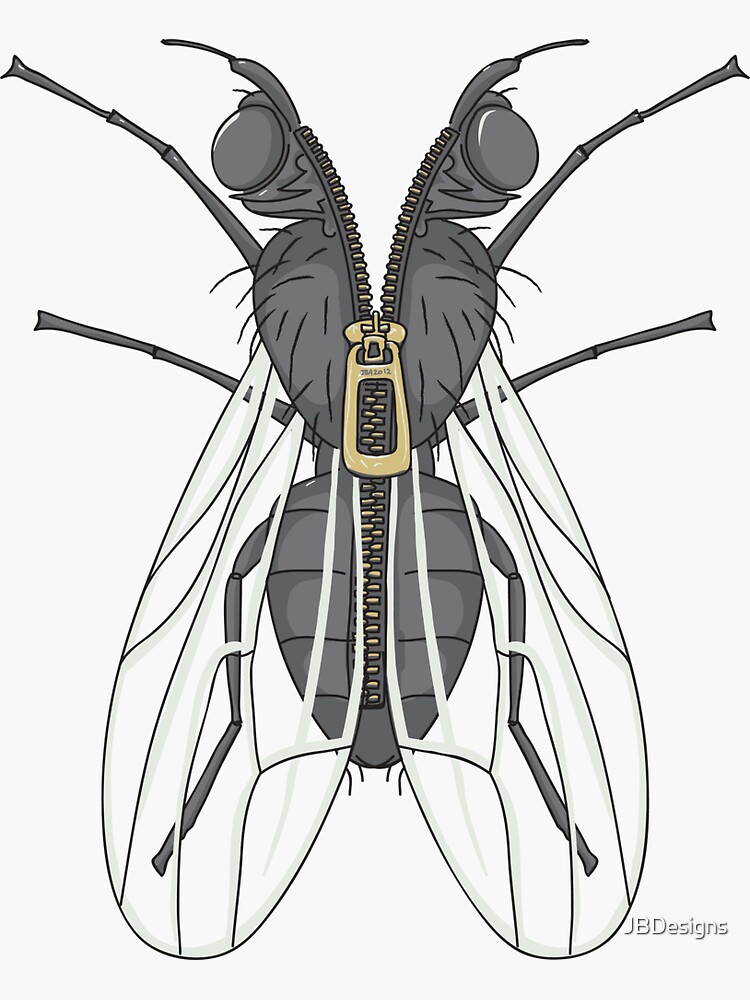 "Unzipped Fly" Sticker for Sale by JBDesigns | Redbubble