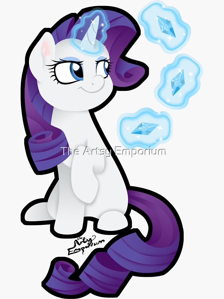 "Chibi Rarity" Sticker by LordOfTheShadow | Redbubble